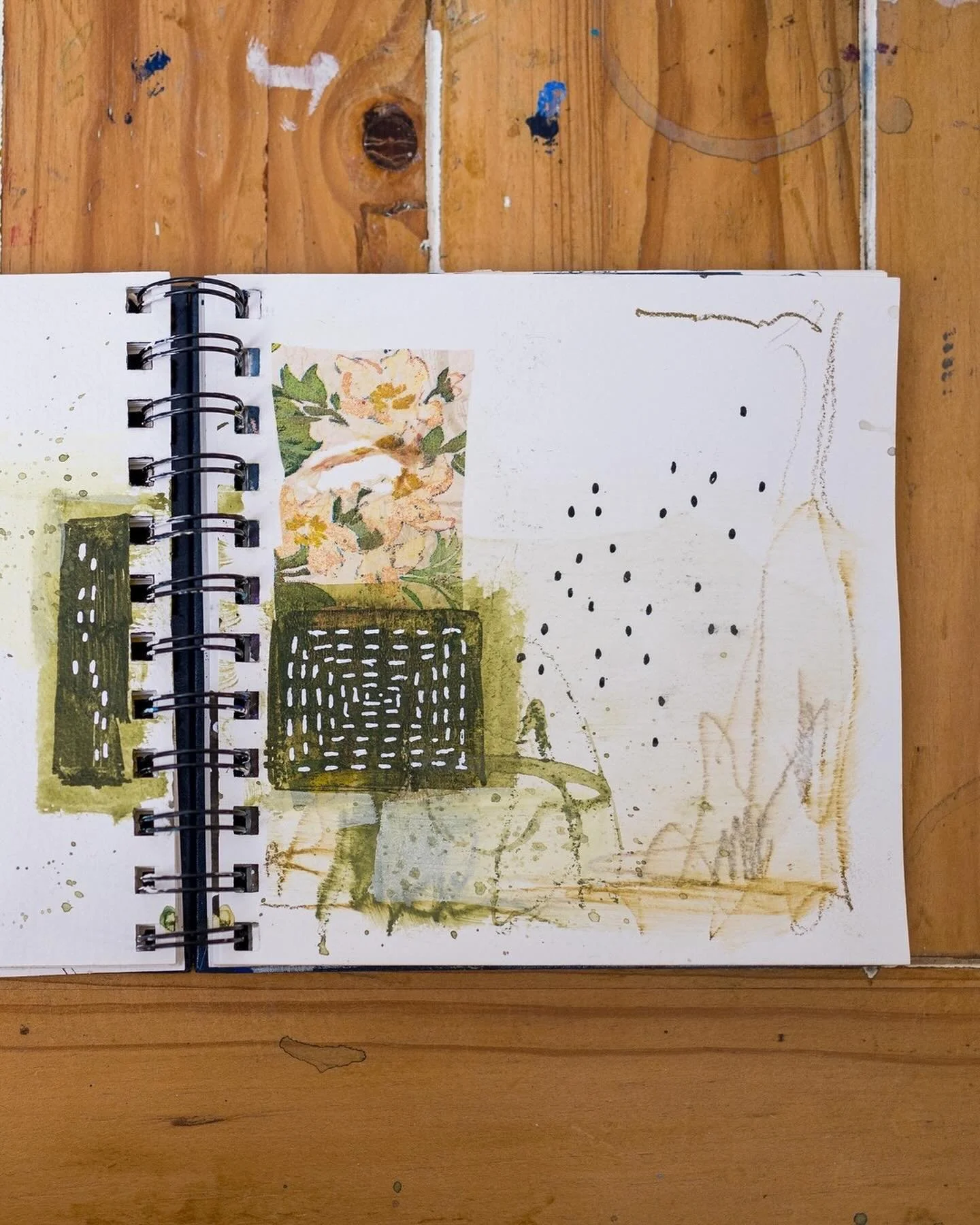 Easy Ways to Start a Sketchbook Page | Mixed Media Demo — LAURA HORN ART