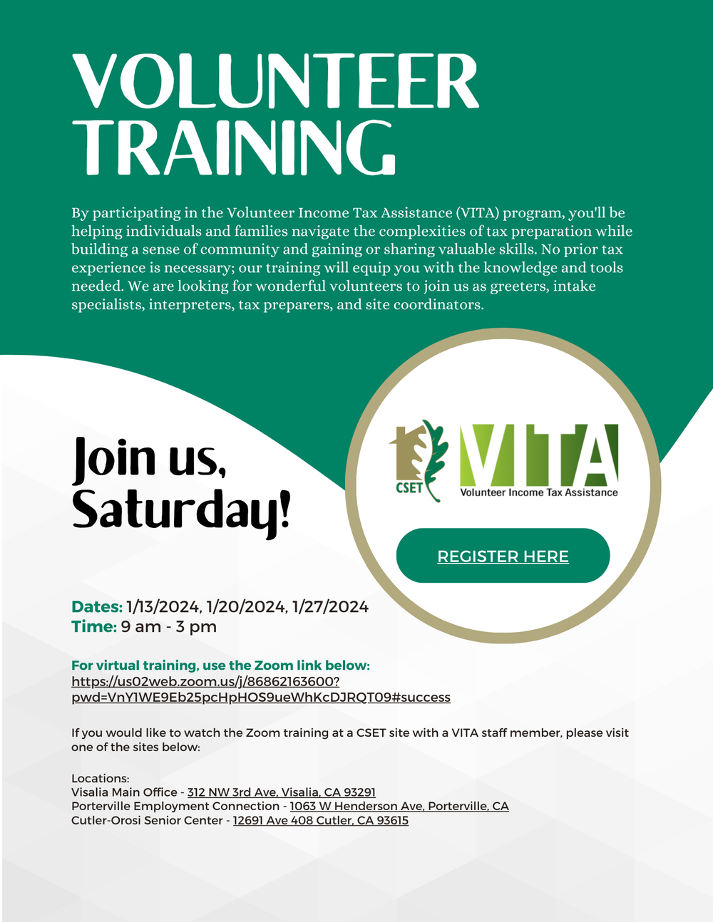 Volunteer Income Tax Assistance - Volunteer with us! — CSET