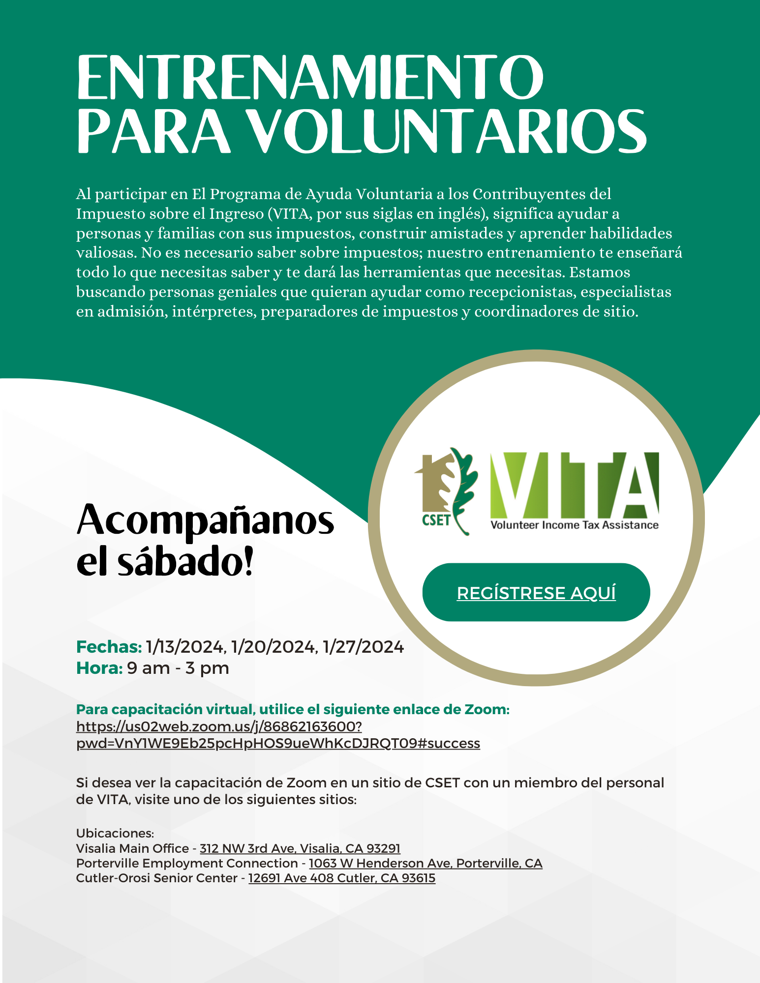 Volunteer Income Tax Assistance - Volunteer with us! — CSET