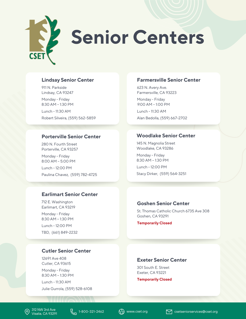 Senior Services — CSET