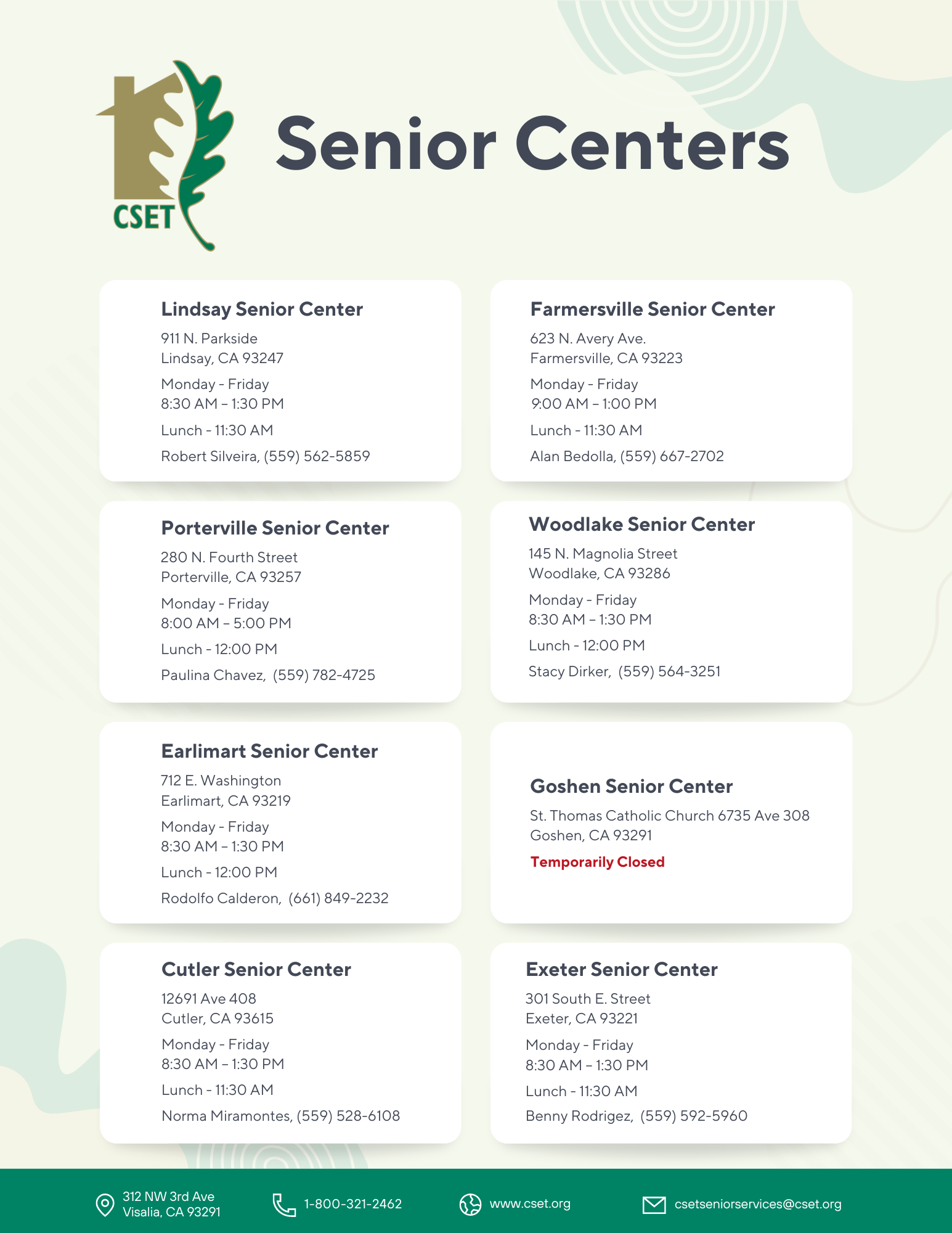Senior Services — CSET