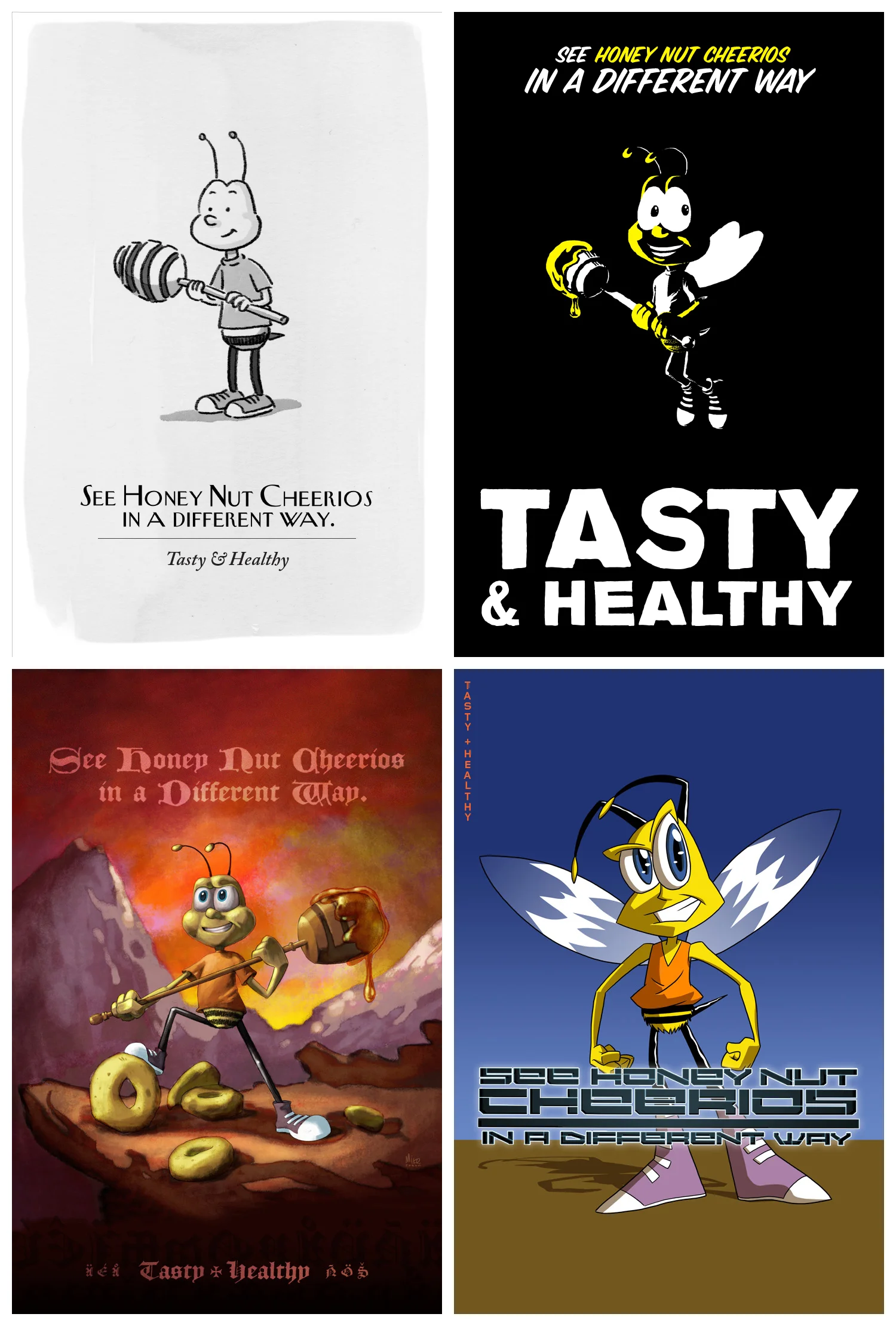 Honey Nut Cheerios Bee Drawing