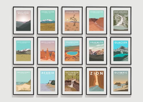 U.S. National Parks Travel Poster Collection — Lyman Creative Co.