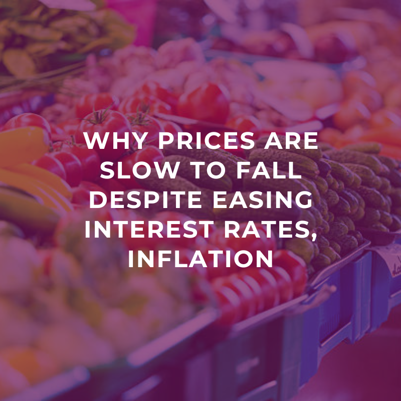 Why Prices are Slow to Fall Despite Easing Interest Rates, Inflation ... Why Prices are Slow to Fall Despite Easing Interest Rates, Inflation ...