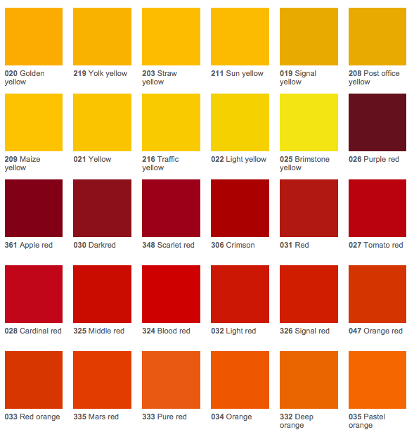 Wrap 'N Graphics Vinyl Color Chart