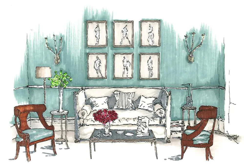 Interior and Architectural Ink rendered Hand Drawings — Sonia Nicolson