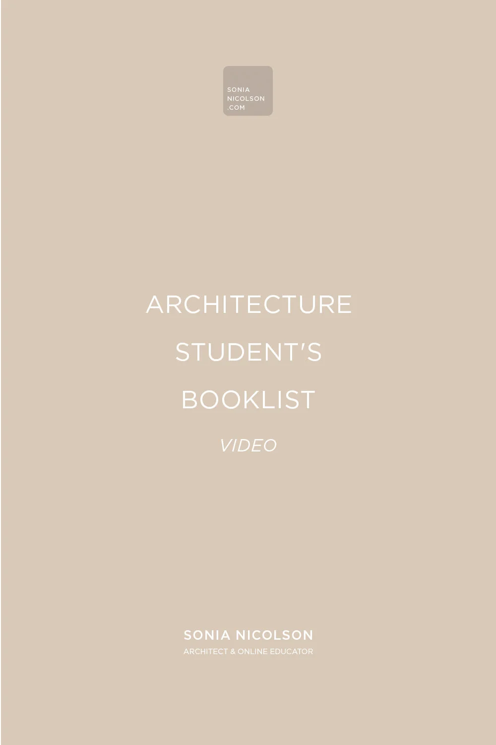 Reading List | Interior Design & Architecture Students — Sonia Nicolson