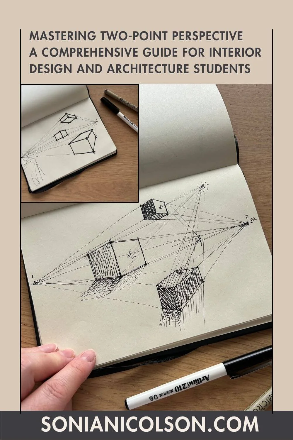 Learn how to draw a 2 point perspective — Sonia Nicolson