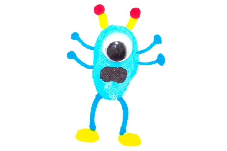 Thumb Print Monsters — Doodle and Stitch