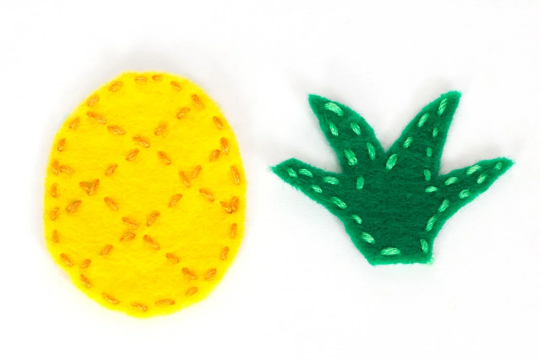 Diy Pineapple Brooch Sewing Craft — Doodle and Stitch