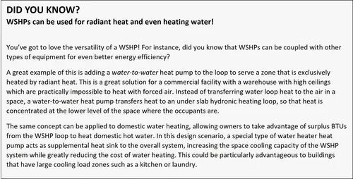 WSHP System Control and Optimization 3: Alternative Heat Sinks