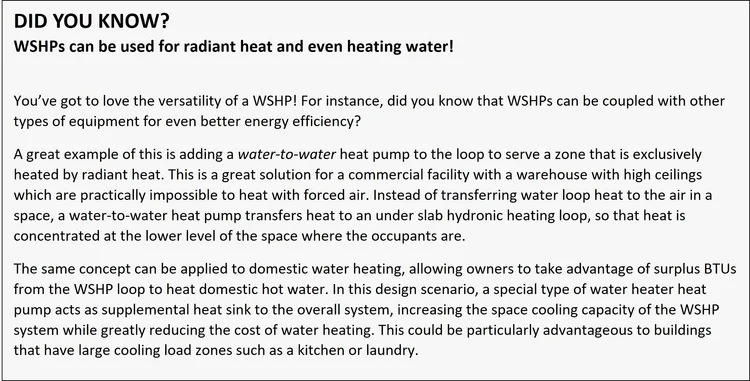 WSHP System Control and Optimization 3: Alternative Heat Sinks