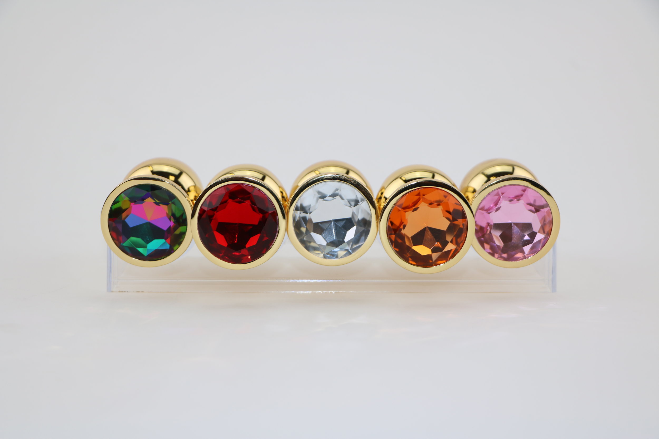 HEAVY Stainless Steel Heart-Shaped Jeweled Butt Plug - Available in 12 ...