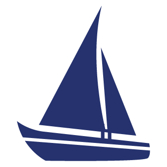 Navy Blue Sailboat Clipart