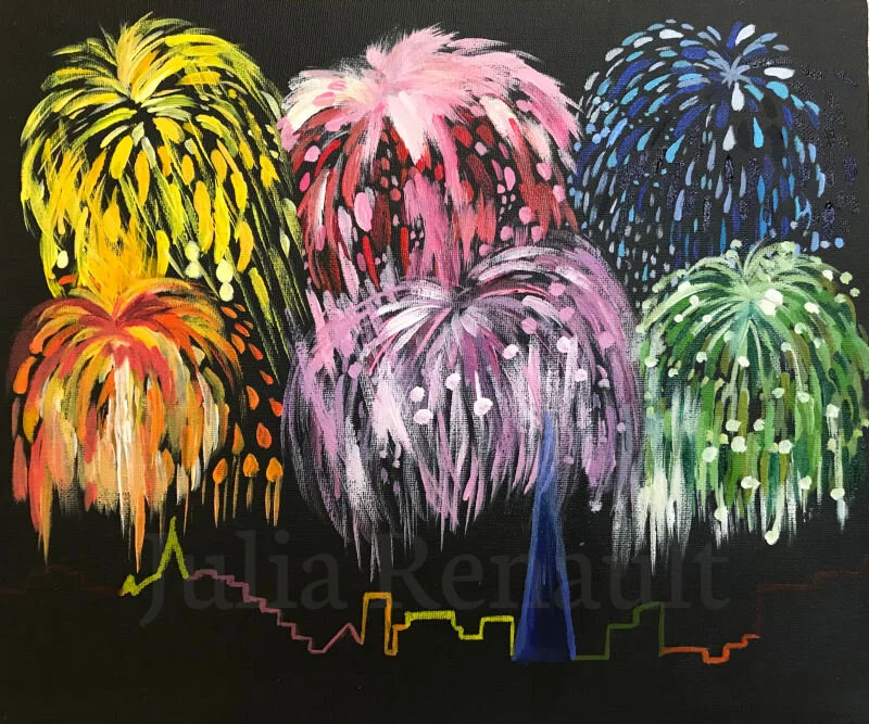 How To Paint Fireworks Acrylic
