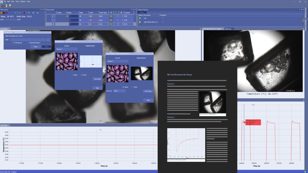 NEXUS Reporting Module — Linkam Scientific