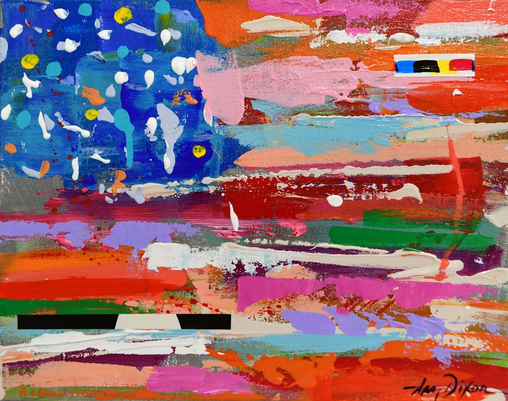 American Flag Abstract Painting