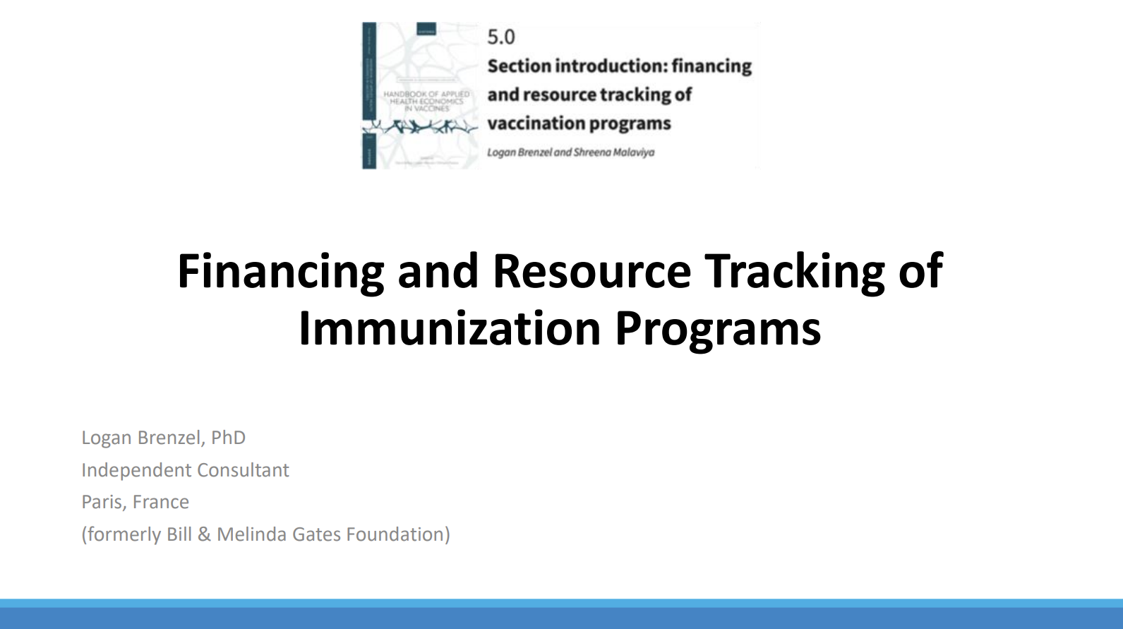 Main congress presentations — ImmunizationEconomics.org