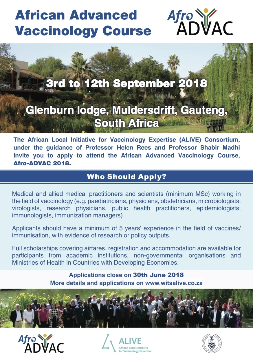 Application open: African Advanced Vaccinology Course ...