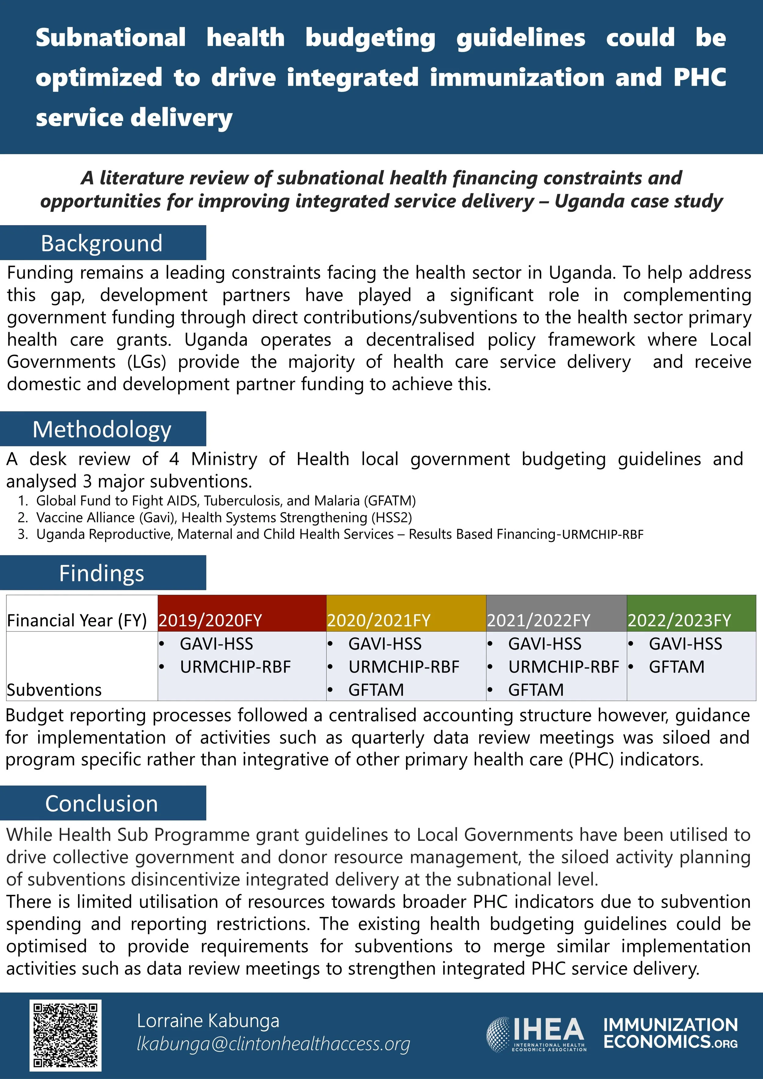 IHEA 2023 poster page — ImmunizationEconomics.org