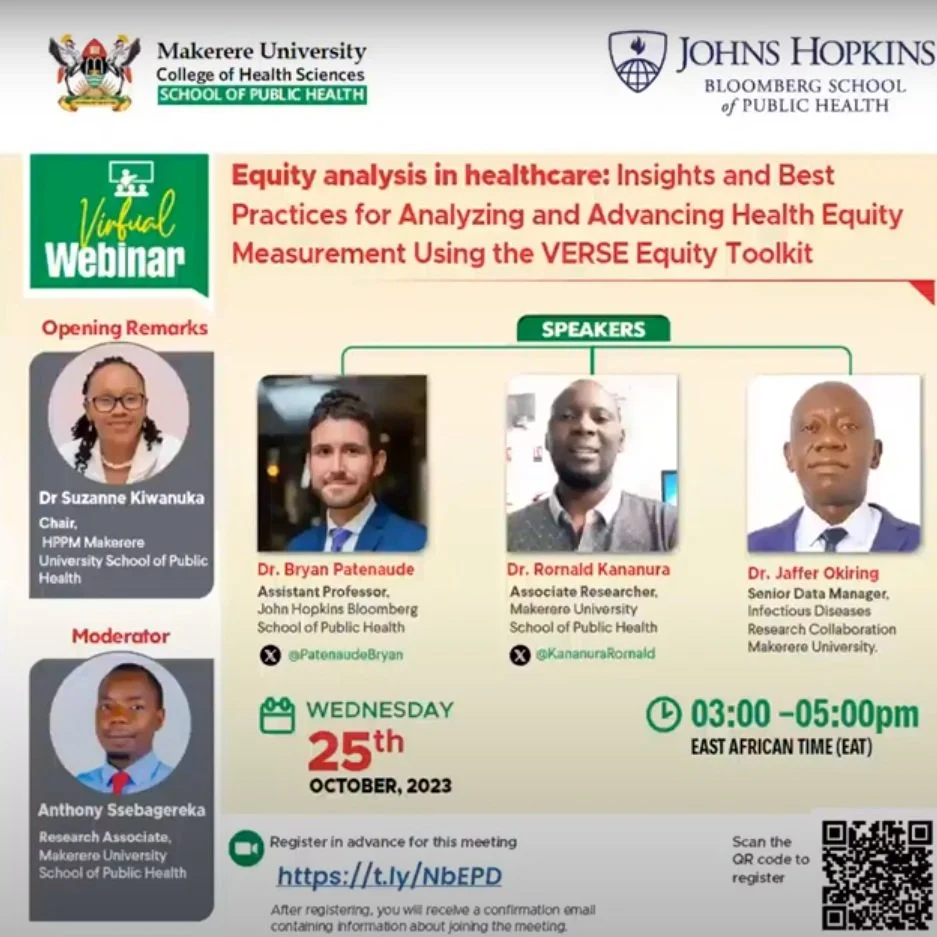 Webinar recording available on using the VERSE Equity Toolkit for equity analysis in health care ...