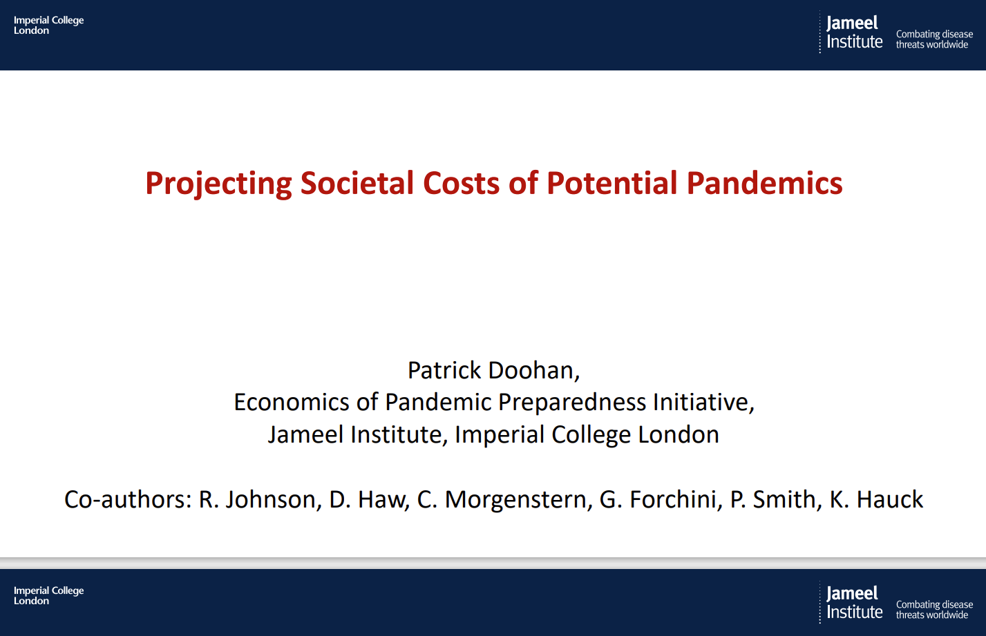 Main congress presentations — ImmunizationEconomics.org