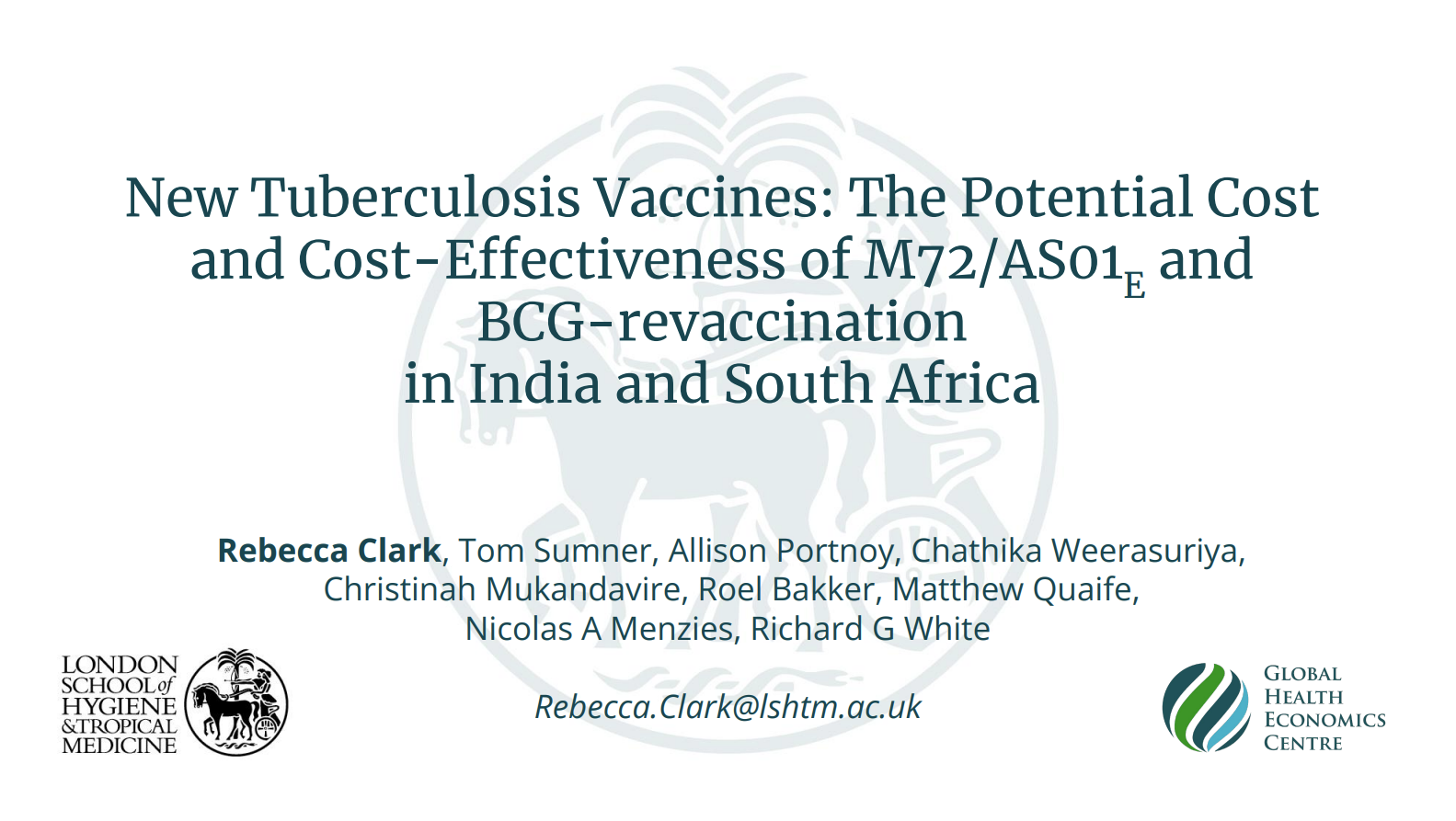 Main congress presentations — ImmunizationEconomics.org