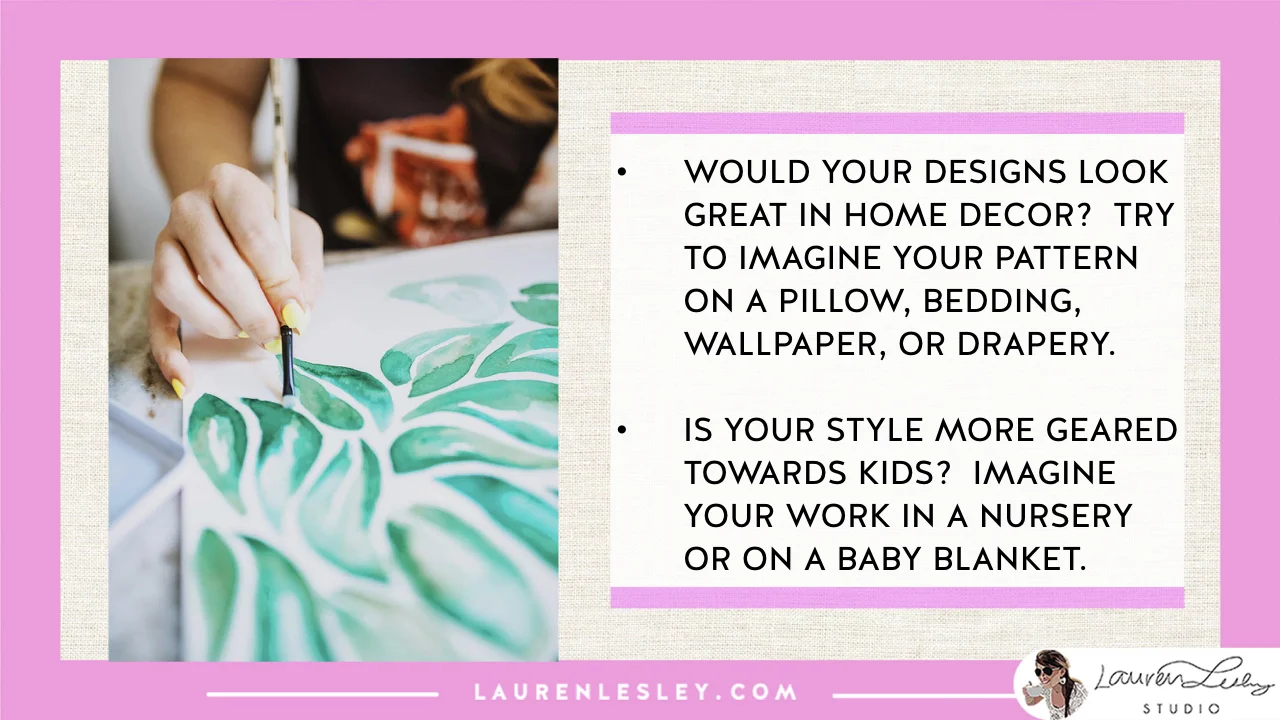 How to Design Your Own Fabric | Step by Step Watercolor Fabric Design Tutorial — Lauren Lesley ...