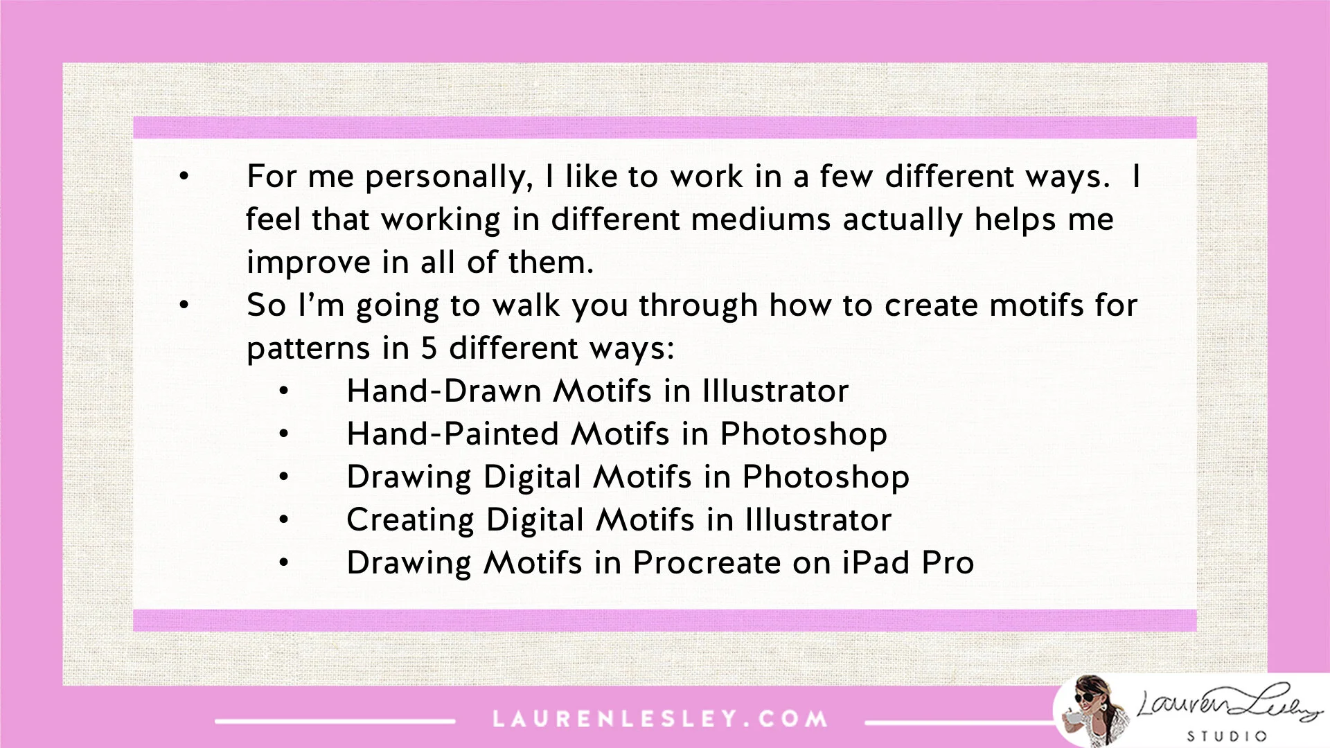 Pattern Passion Skillshare Class - Step-by-Step Process to Creating ...