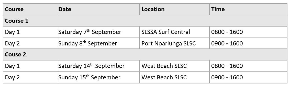 Silver Medallion Patrol Captain Courses — Surf Life Saving SA