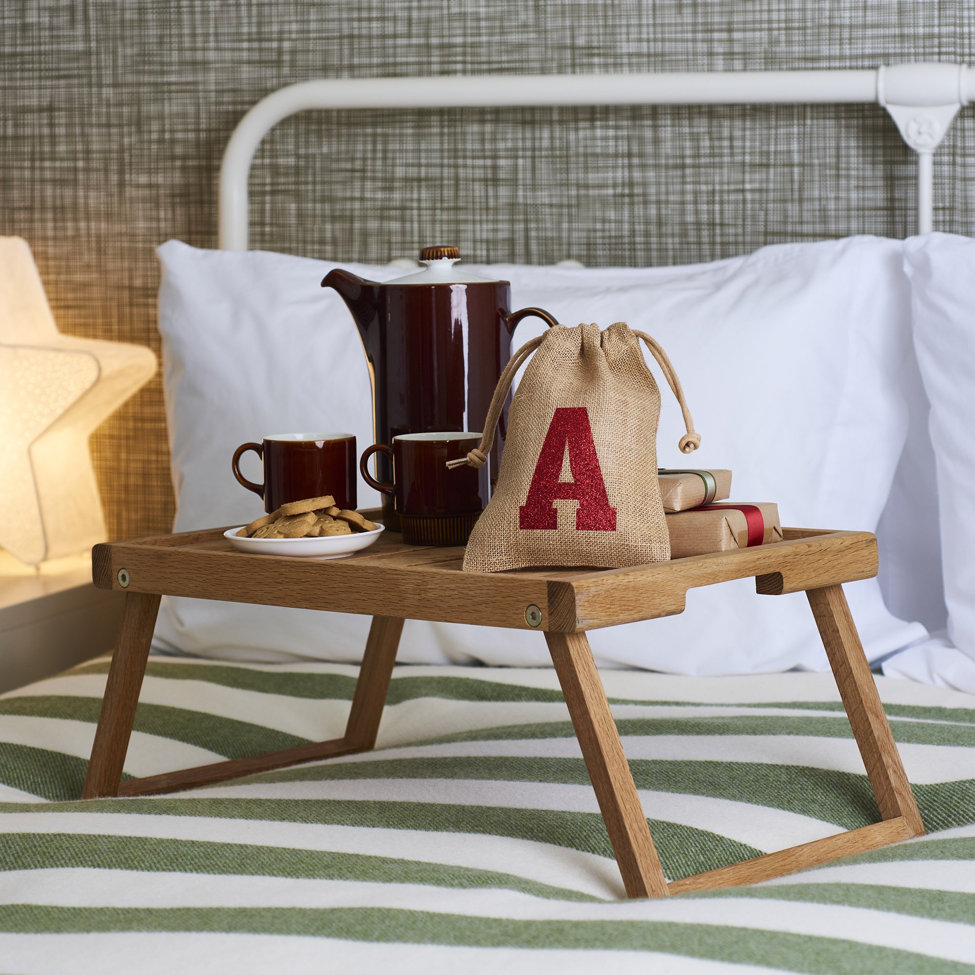 Drawstring Mini Sack with Glitter Initial — Personalised Christmas ...