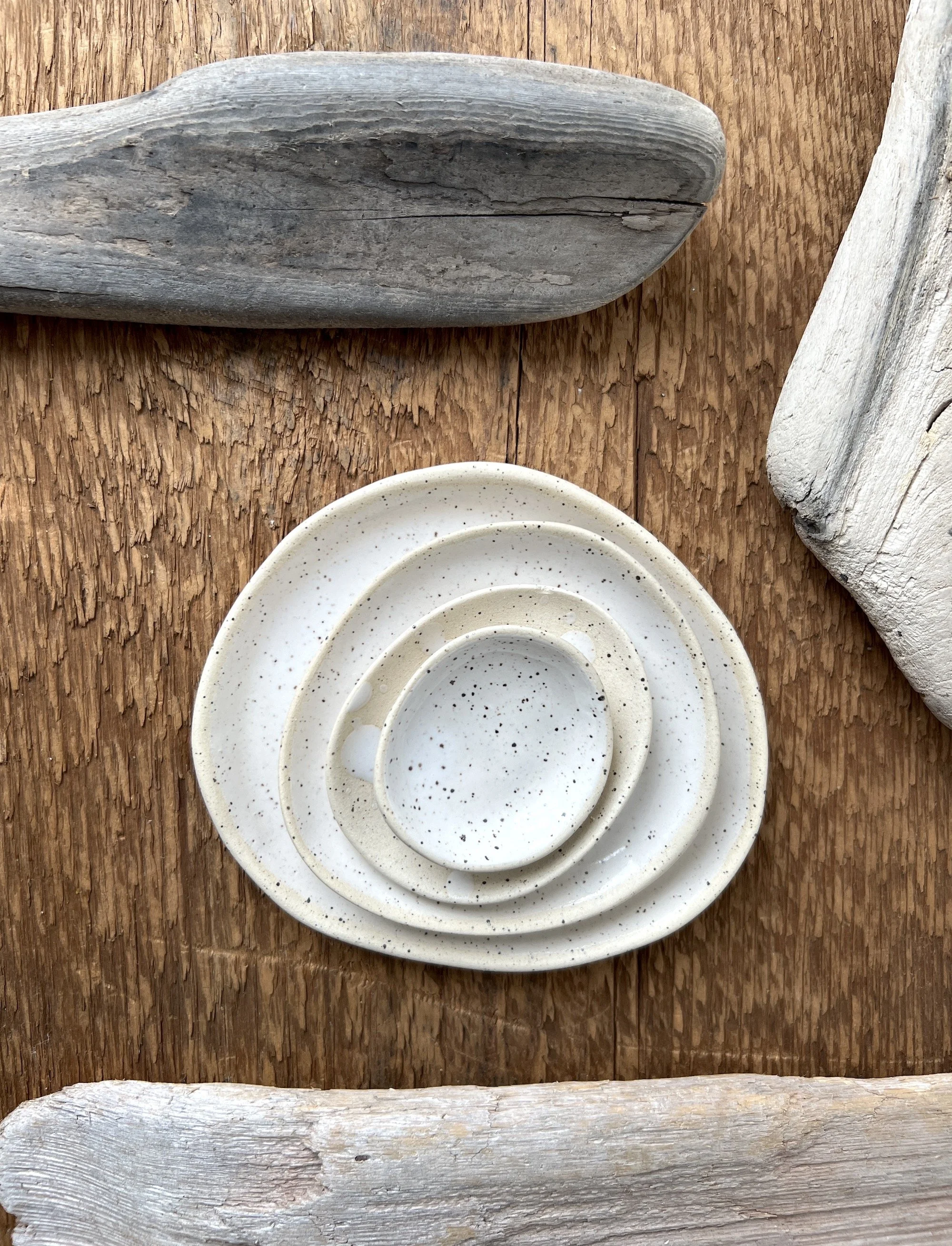 creamy lime pebble set — katie bramlage | ceramic artist