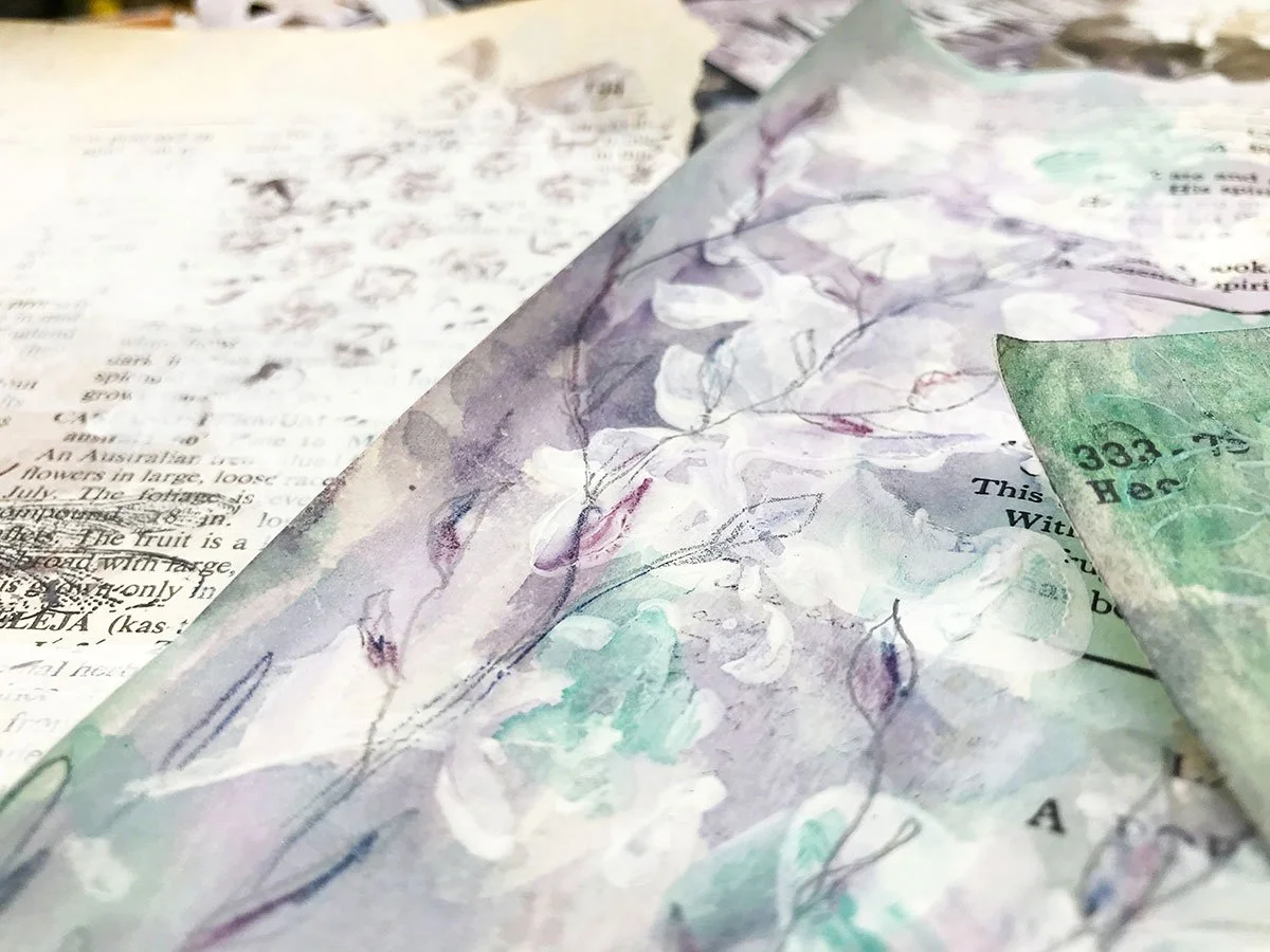 Poetic Papers, Mixed Media Class — Laly Mille Mixed Media Art