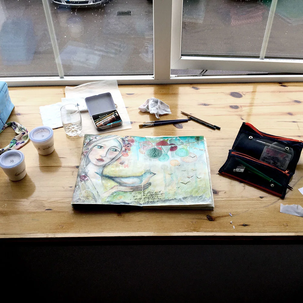 Fly Home — Laly Mille Mixed Media Art