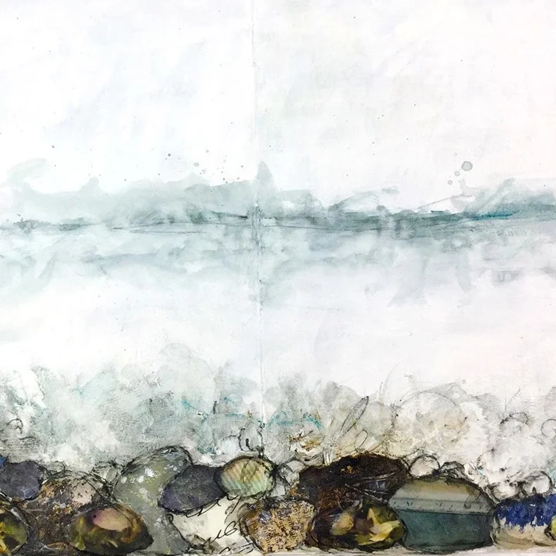 In the Flow — Laly Mille Mixed Media Art