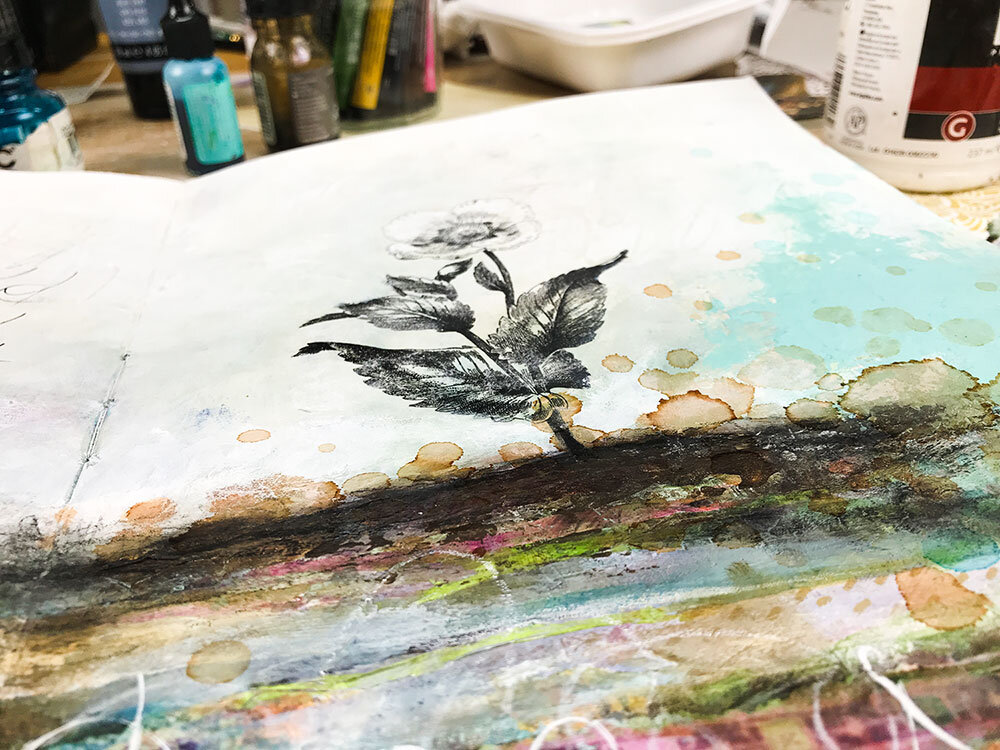 Dare to bloom — Laly Mille Mixed Media Art