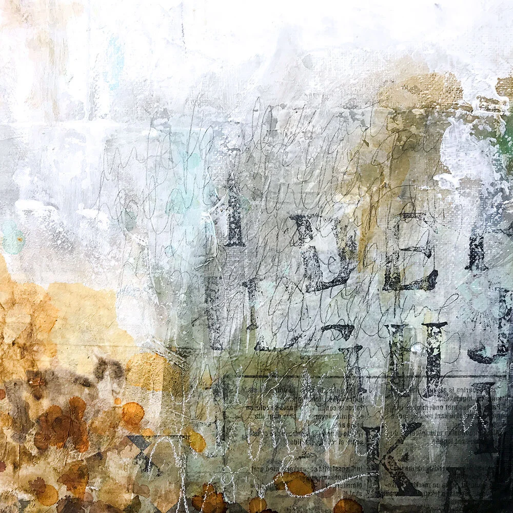 Winter Blooms — Laly Mille Mixed Media Art