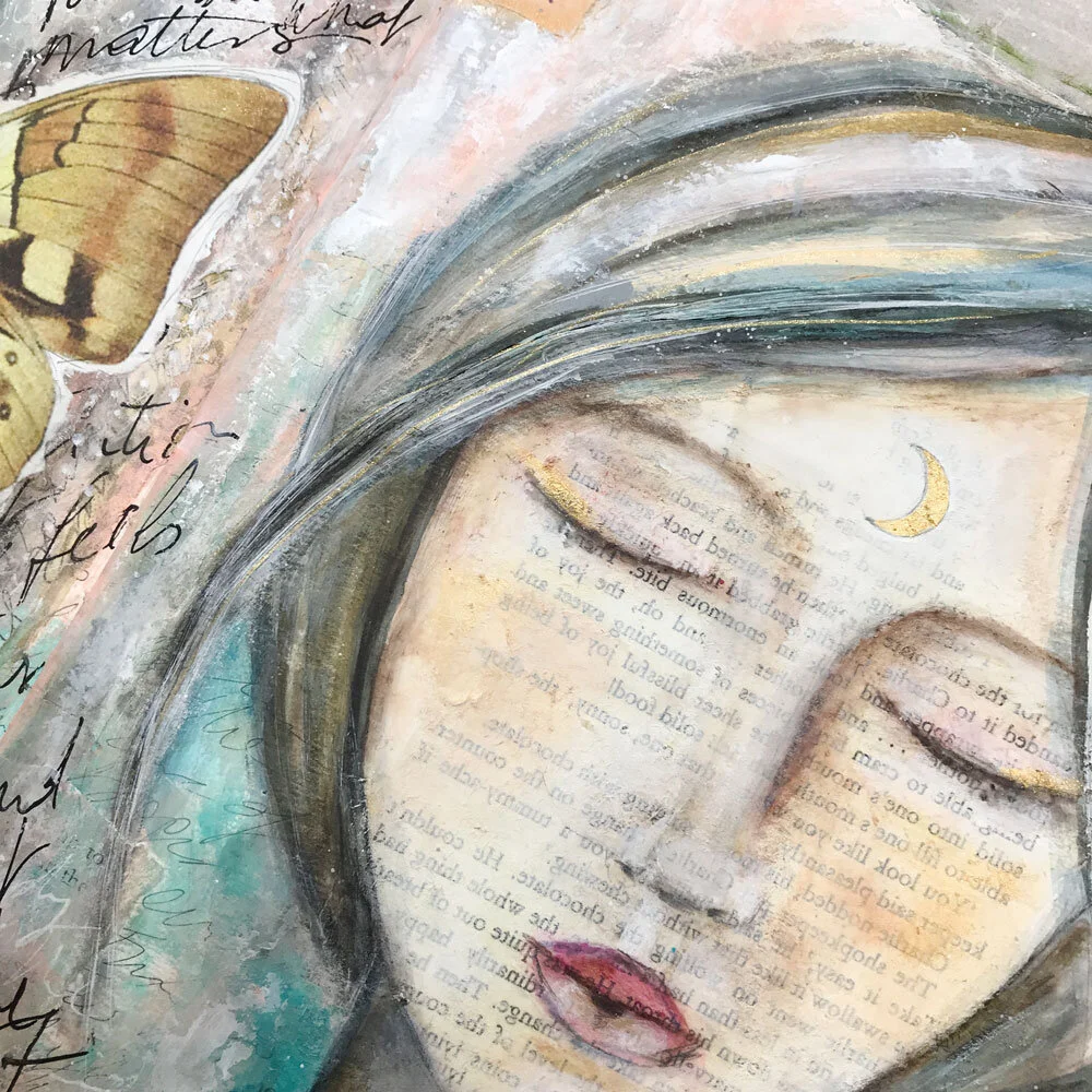 In the Chrysalis — Laly Mille Mixed Media Art