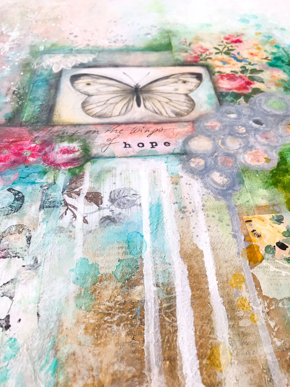 On the Wings of Hope — Laly Mille Mixed Media Art