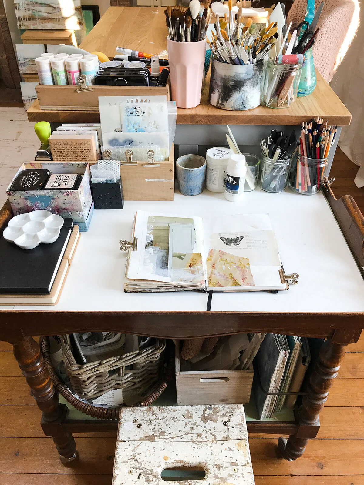 Art Studio Storage Ideas — Laly Mille Mixed Media Art