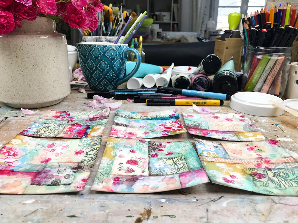 Flower Flow — Laly Mille Mixed Media Art