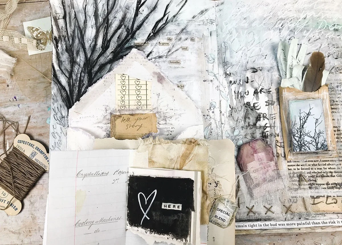 Hiding Places — Laly Mille Mixed Media Art