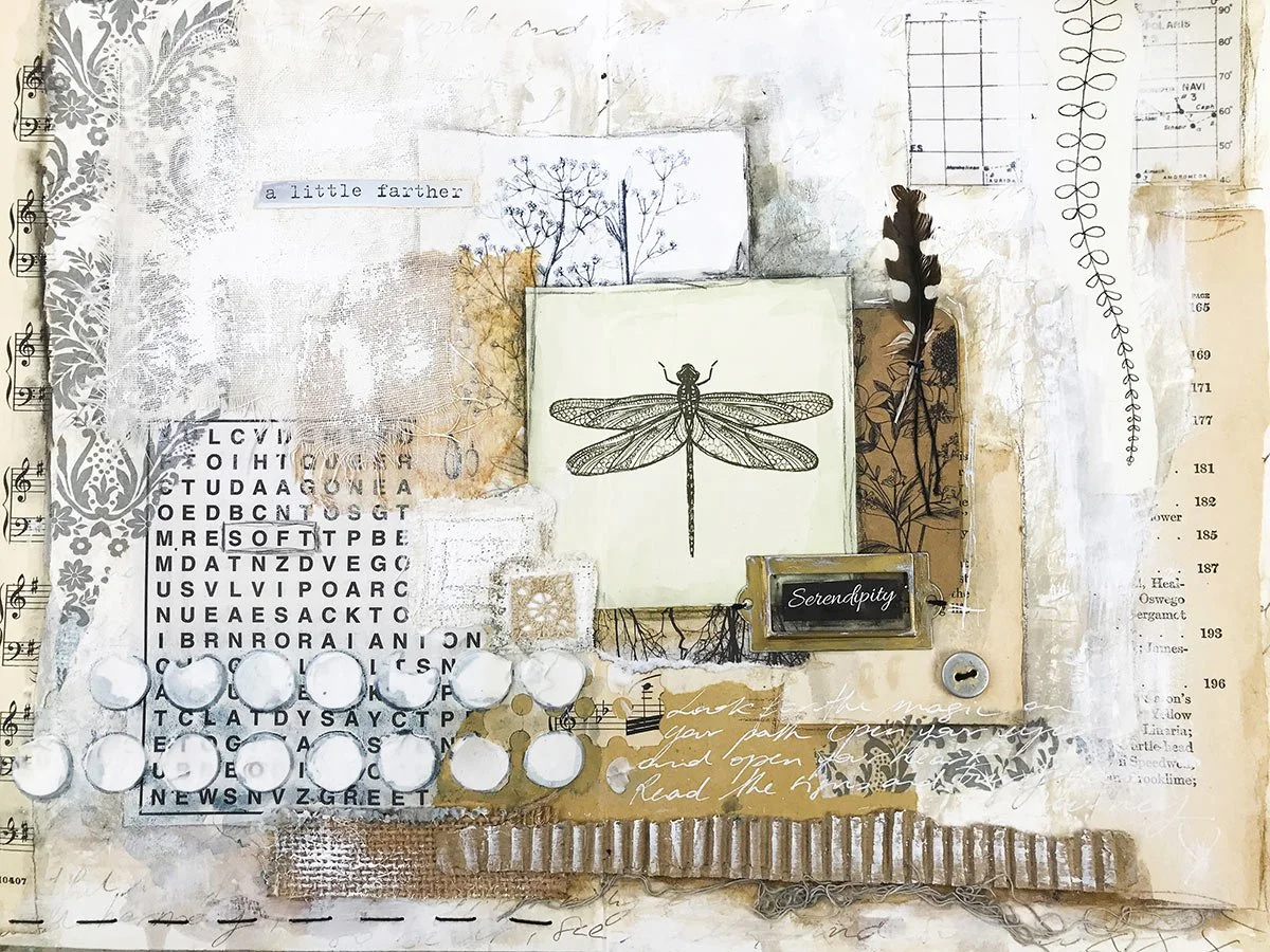 On the wings of a dragonfly — Laly Mille Mixed Media Art