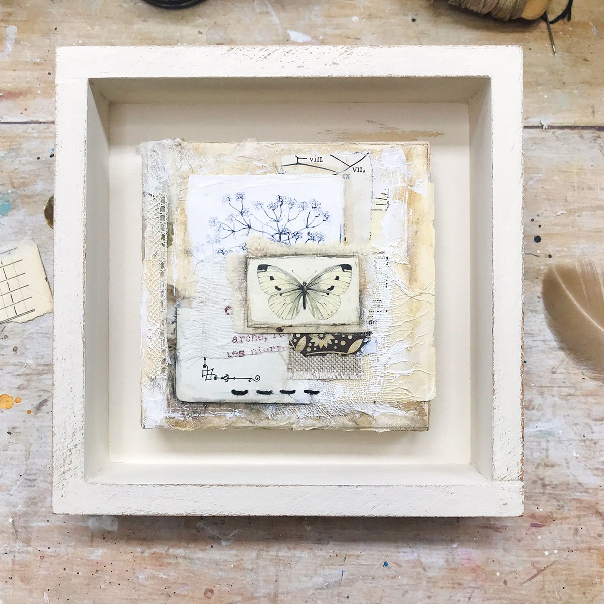 Framing with wood panels — Laly Mille Mixed Media Art