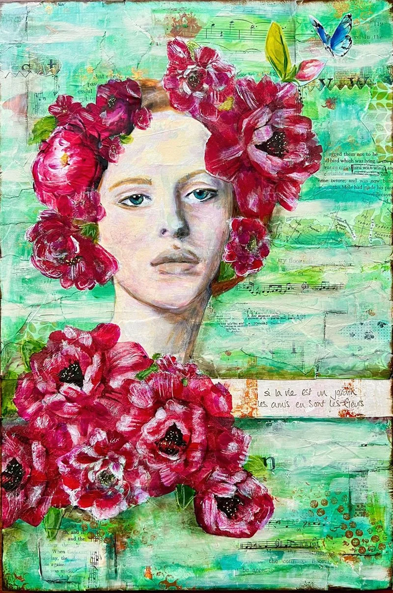 Blooms from the students! — Laly Mille Mixed Media Art