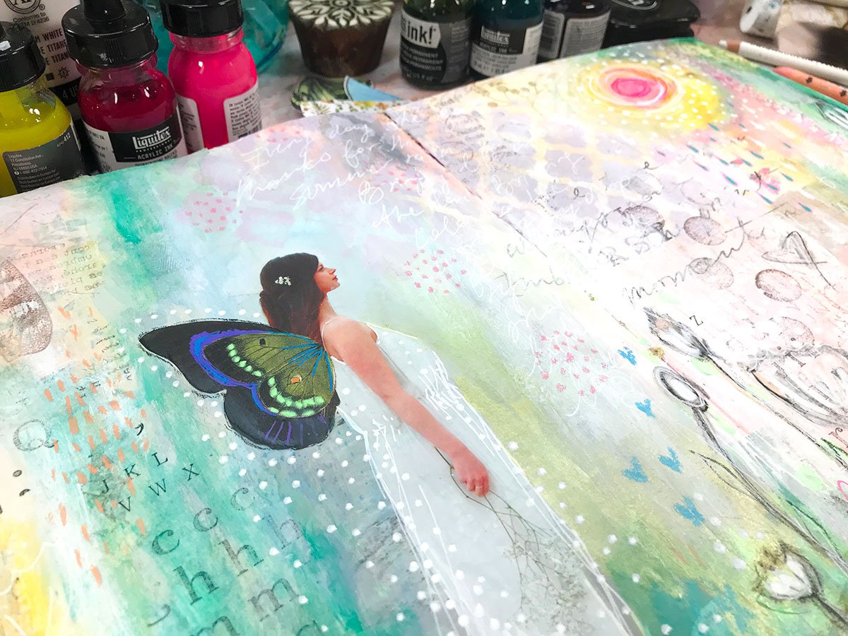 Discover your Creative Wings — Laly Mille Mixed Media Art