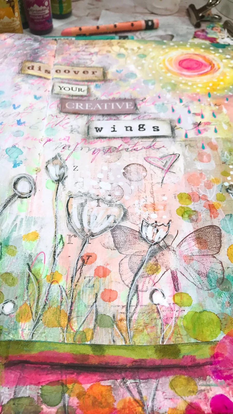 Where Wishes Bloom — Laly Mille Mixed Media Art
