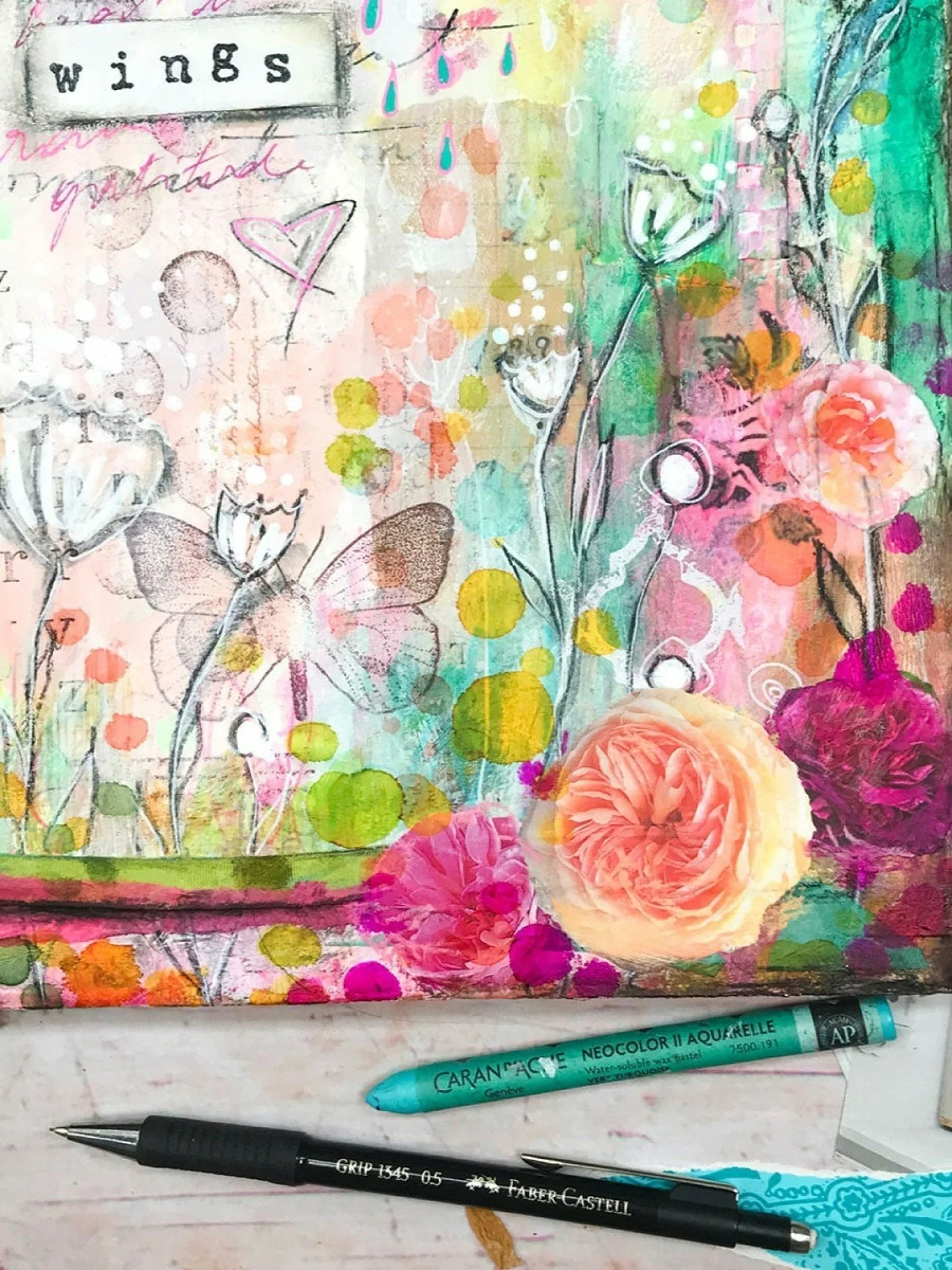 Layers, Light & White — Laly Mille Mixed Media Art