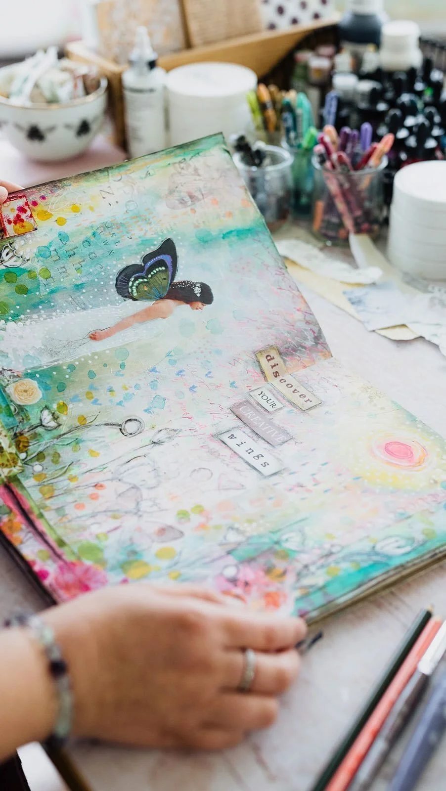 Dear Creative Block — Laly Mille Mixed Media Art