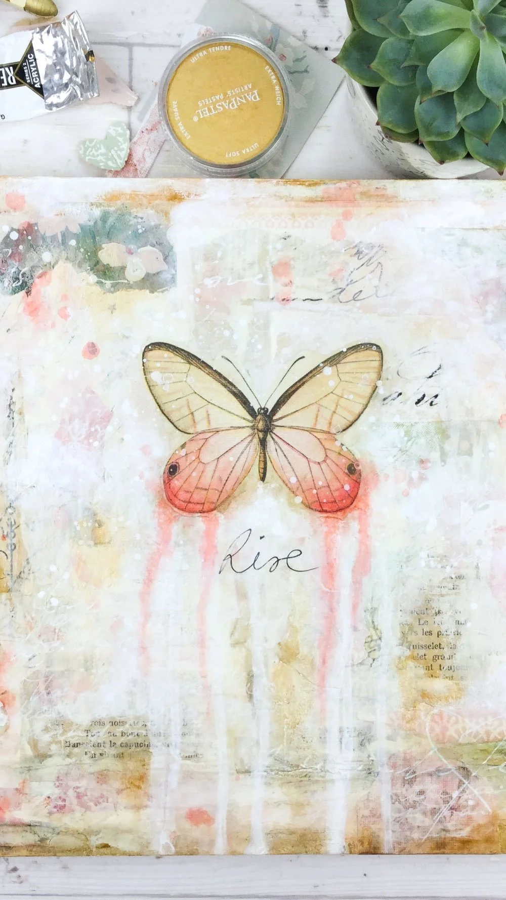 On the Wings of Hope — Laly Mille Mixed Media Art
